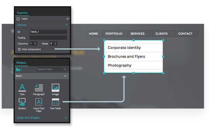 Create a drop-down menu in your web prototypes